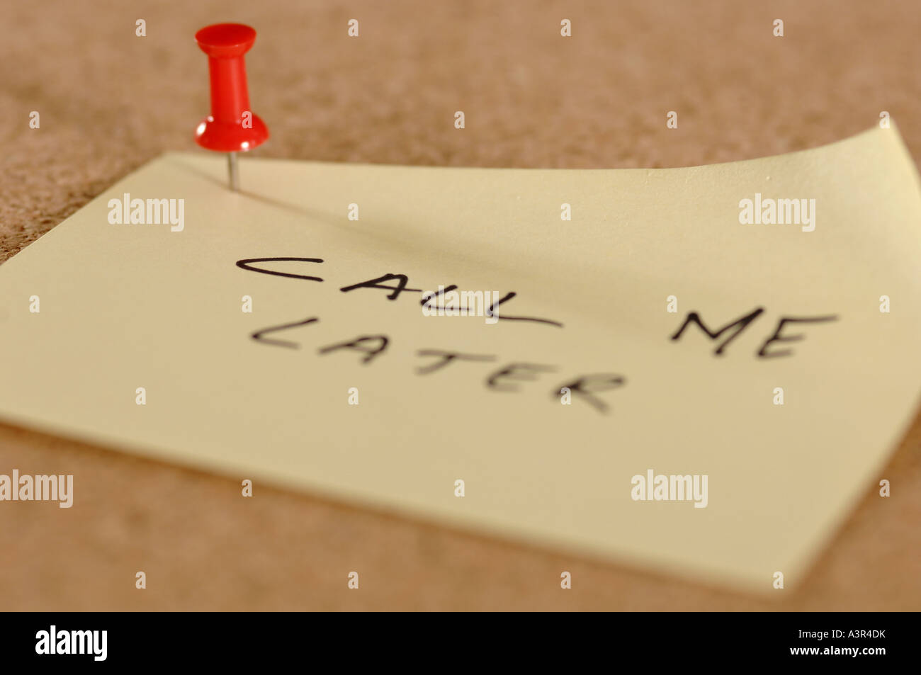 note memo with call me later writing Stock Photo - Alamy