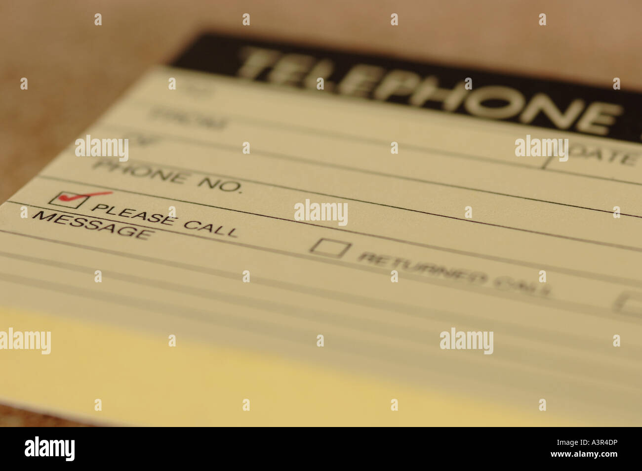 telephone message call please Stock Photo - Alamy