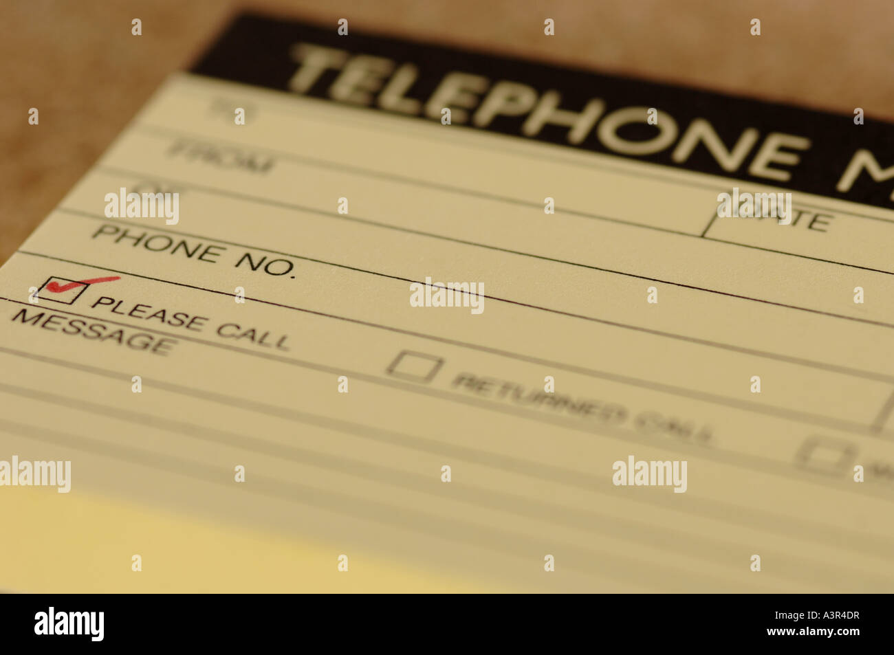 telephone message call please Stock Photo - Alamy