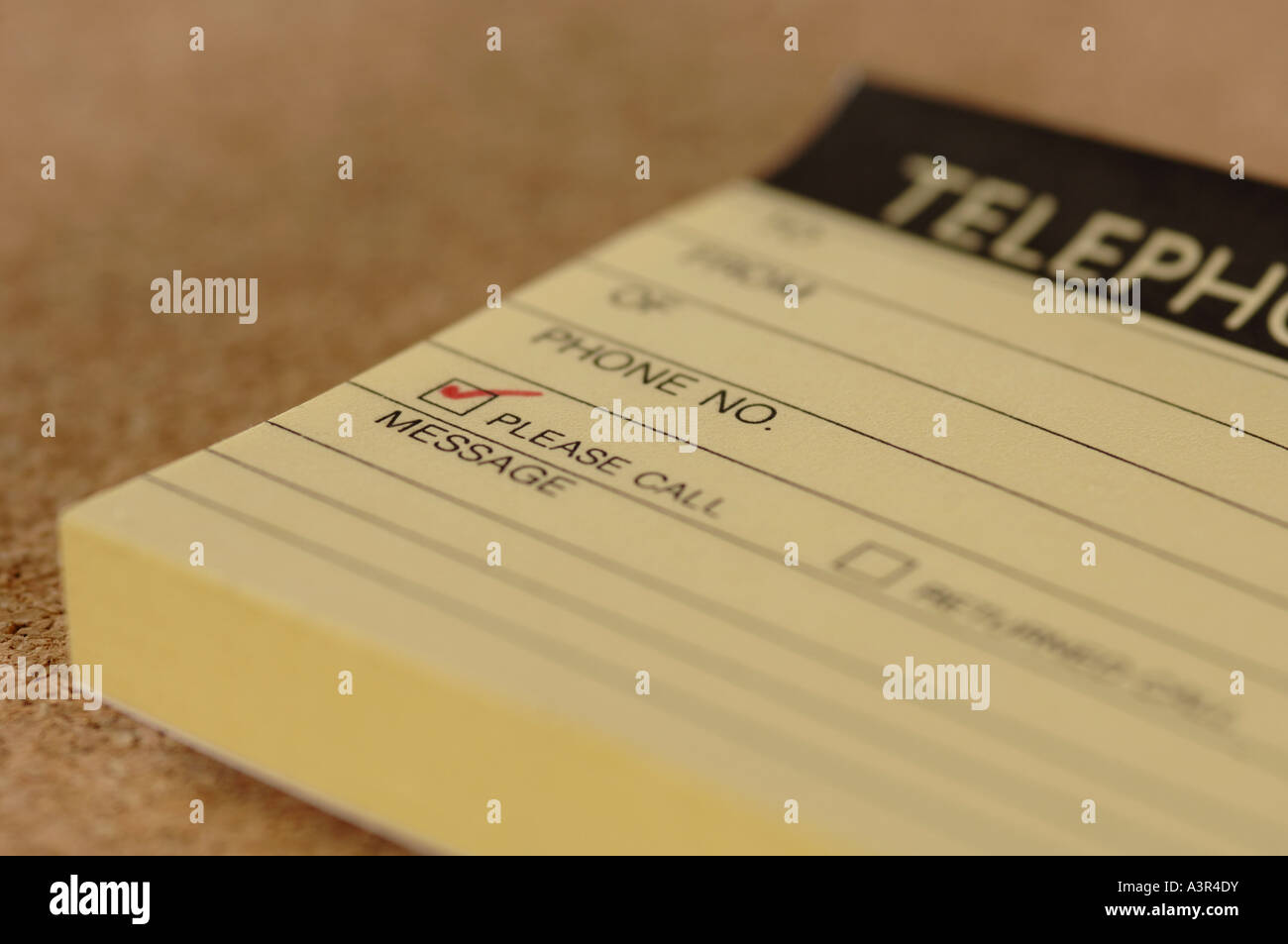 telephone office message please call Stock Photo - Alamy