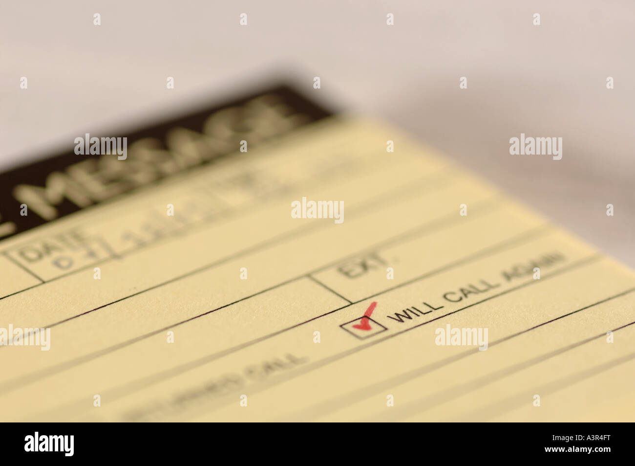 telephone office message please call Stock Photo - Alamy