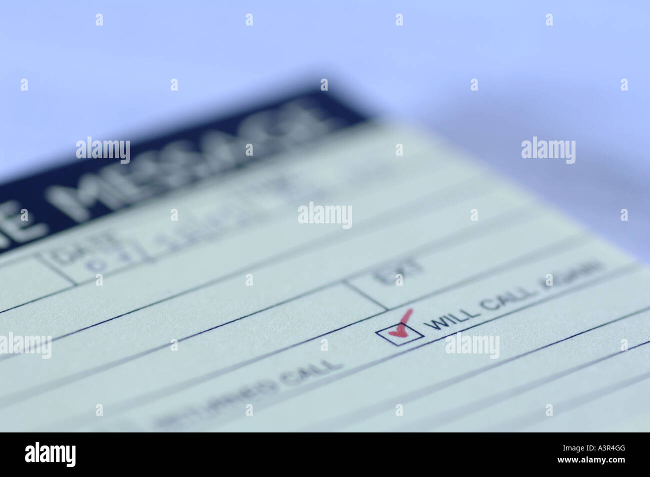 telephone office message please call Stock Photo - Alamy