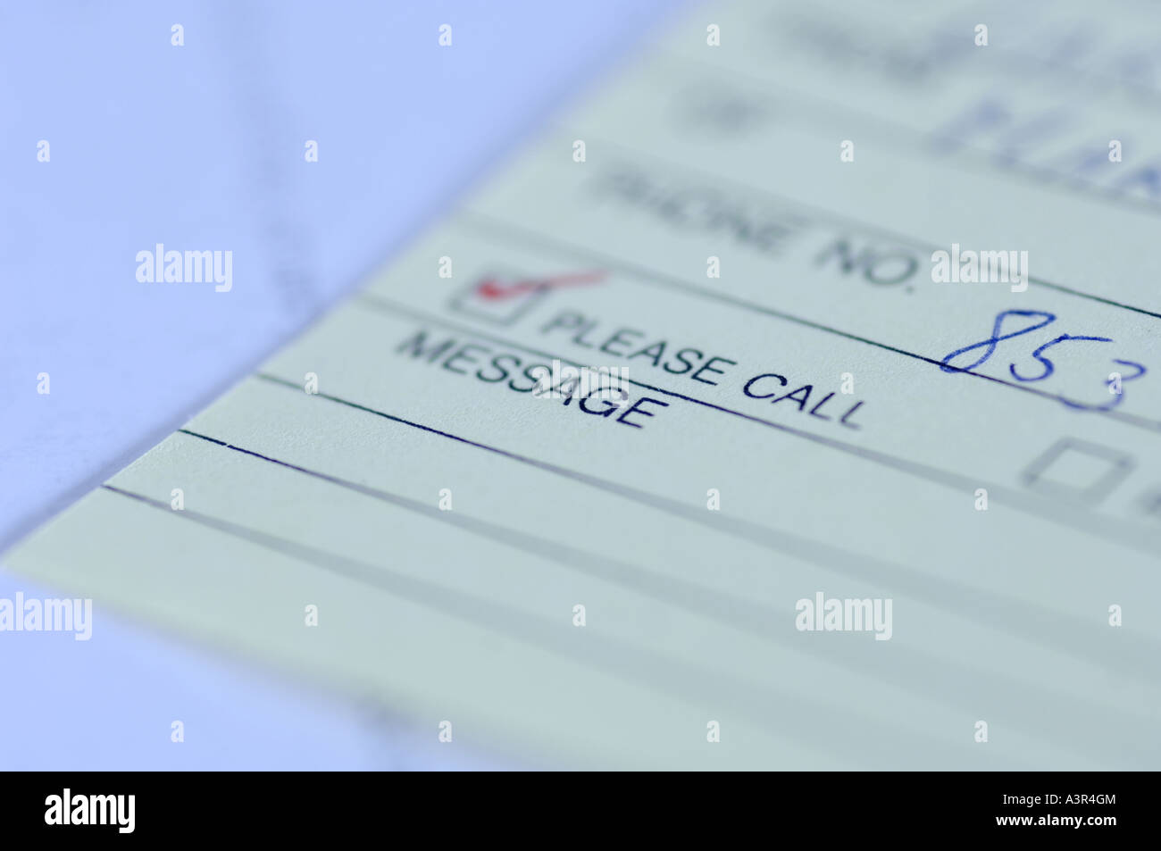 telephone office message please call Stock Photo - Alamy