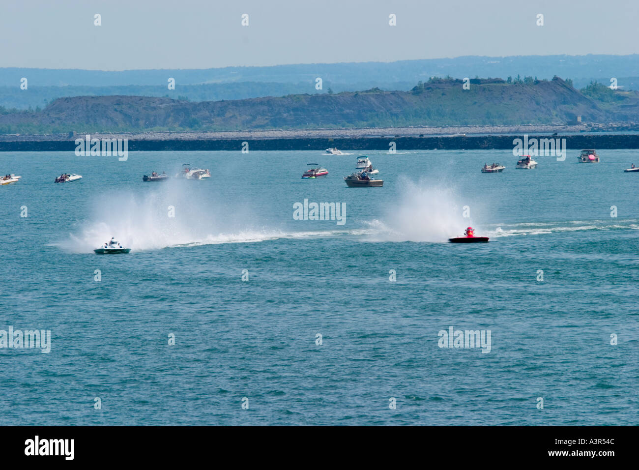 Hydroplane race in the harbor of buffalo New York Stock Photo - Alamy