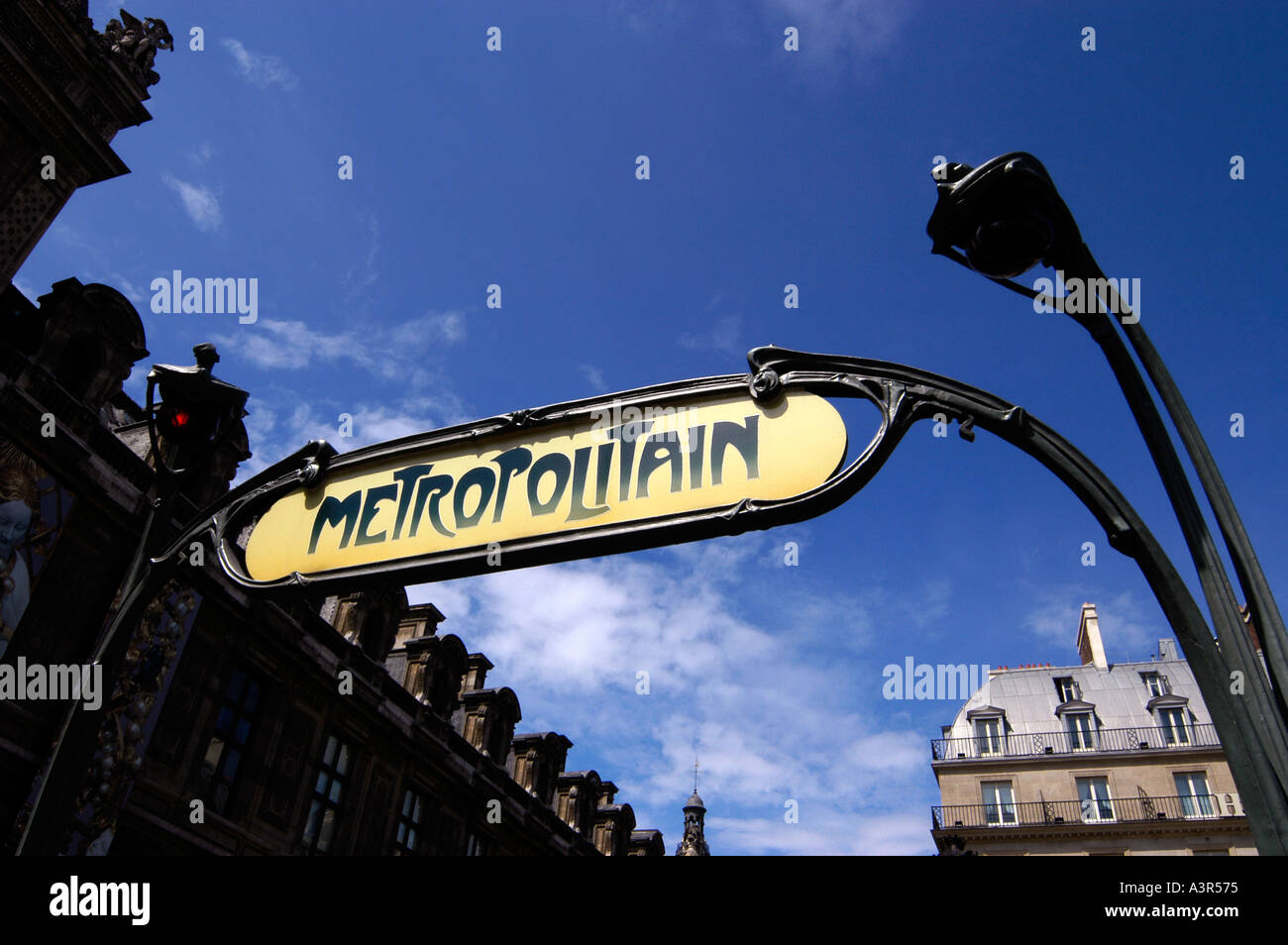 Metro sign Paris France Stock Photo - Alamy