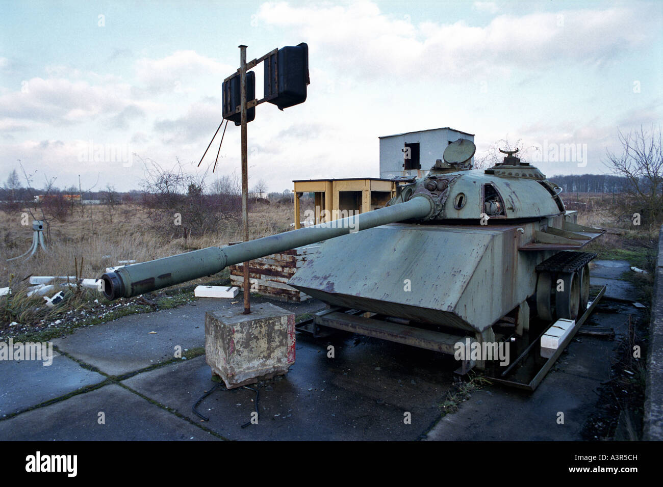 Wrecked tank from the socialist times, Germany Stock Photo - Alamy