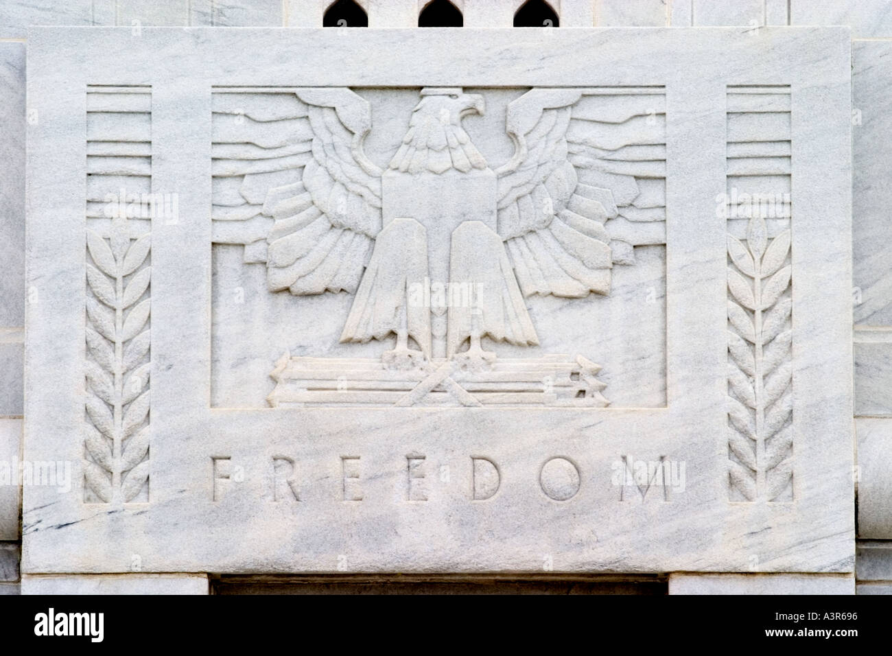 Eagle bas relief on Supreme Court of Ohio building Columbus Ohio Stock ...