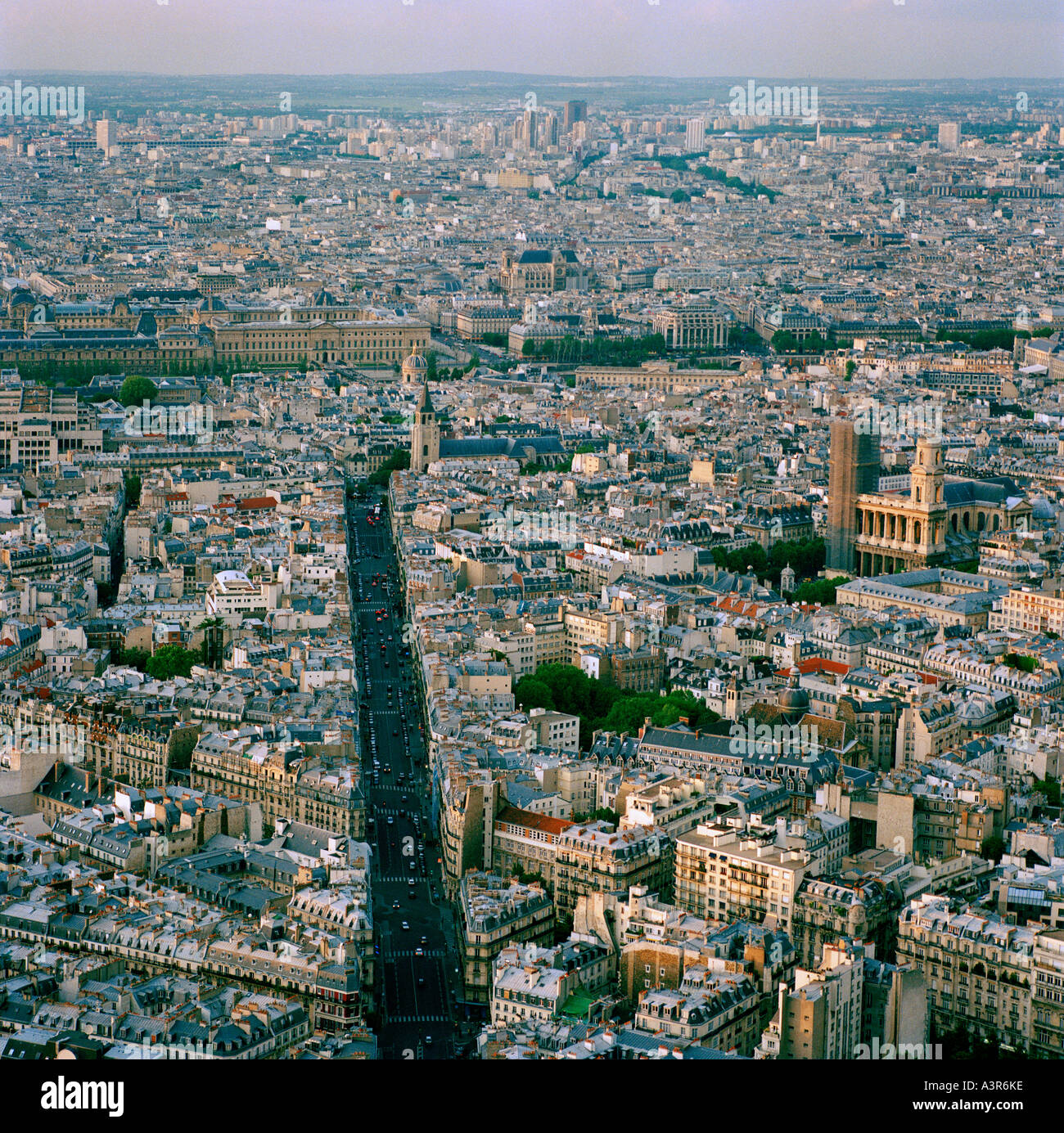 Birds eye view paris sunset hi-res stock photography and images - Alamy