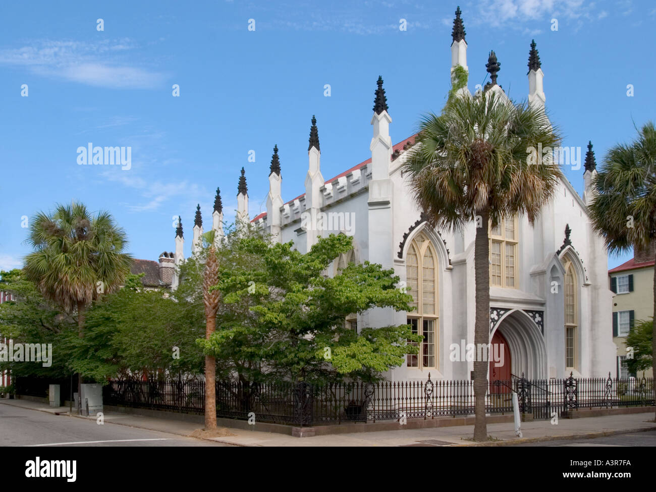 French Huguenot Church circa 1845 Charleston South Carolina Stock Photo ...
