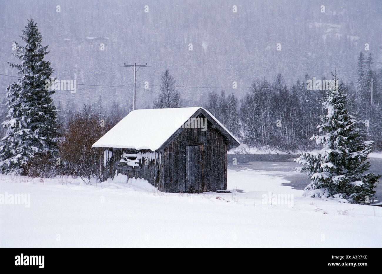 snow hut in snowy landscape Stock Photo - Alamy