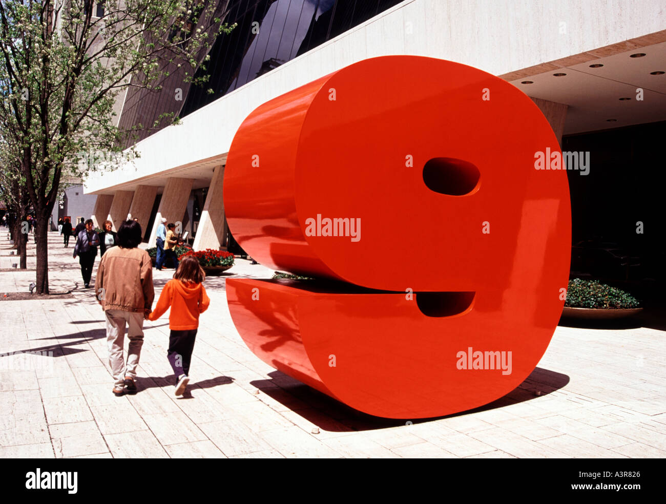 Large Number Nine on the Sidewalk in Midtown New York City Stock Photo ...