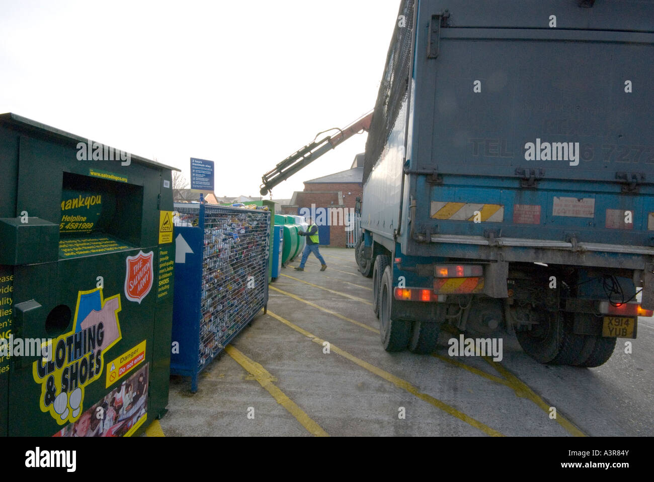 Recycling collection point bottle bank hi-res stock photography and ...