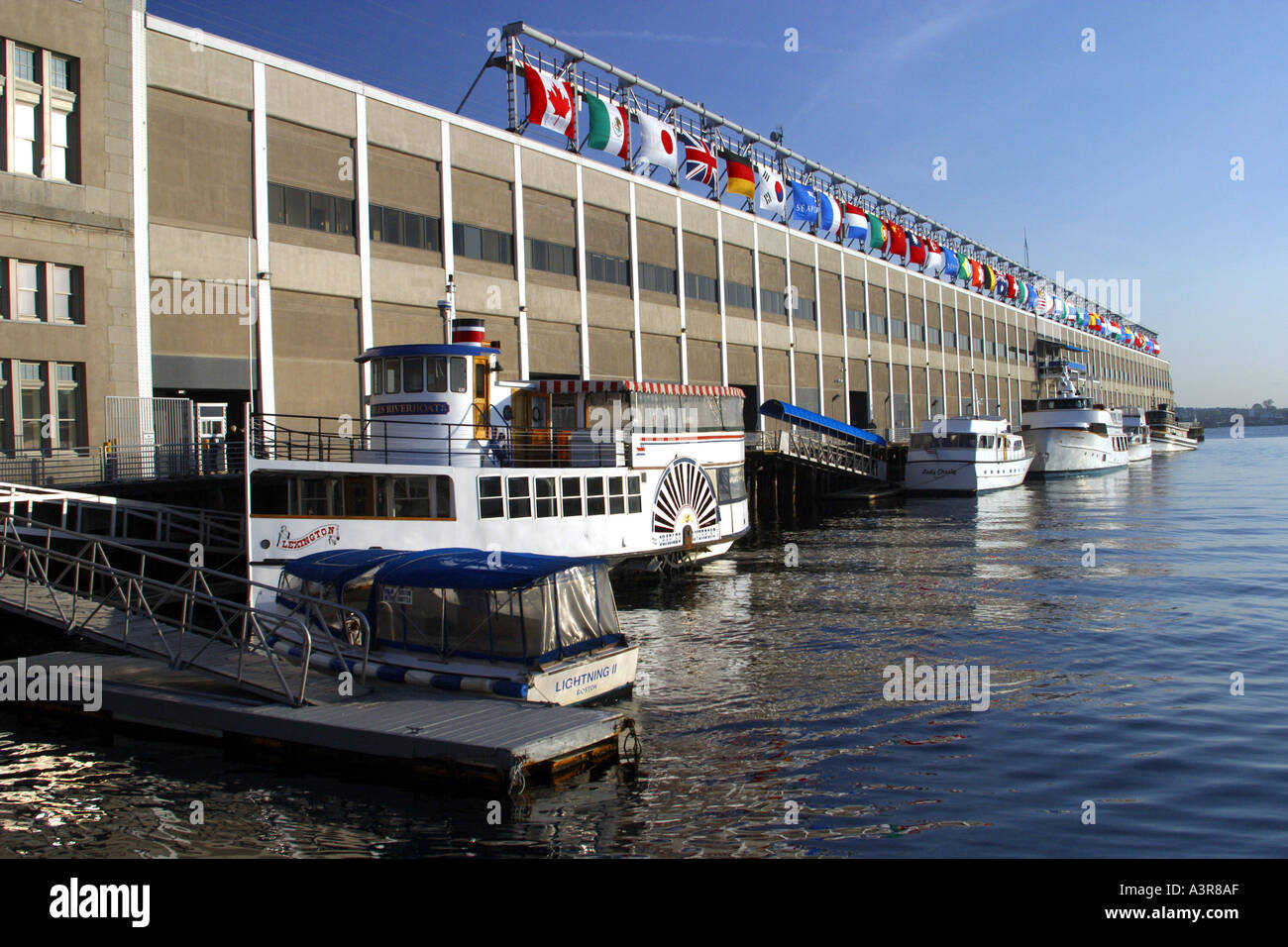 Boston waterfront and World Trade Center Massachusetts Stock Photo - Alamy