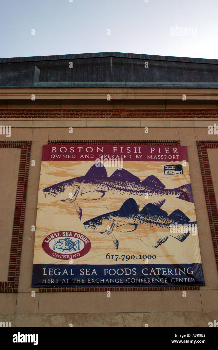 Banner at Boston s Fish Pier Stock Photo - Alamy
