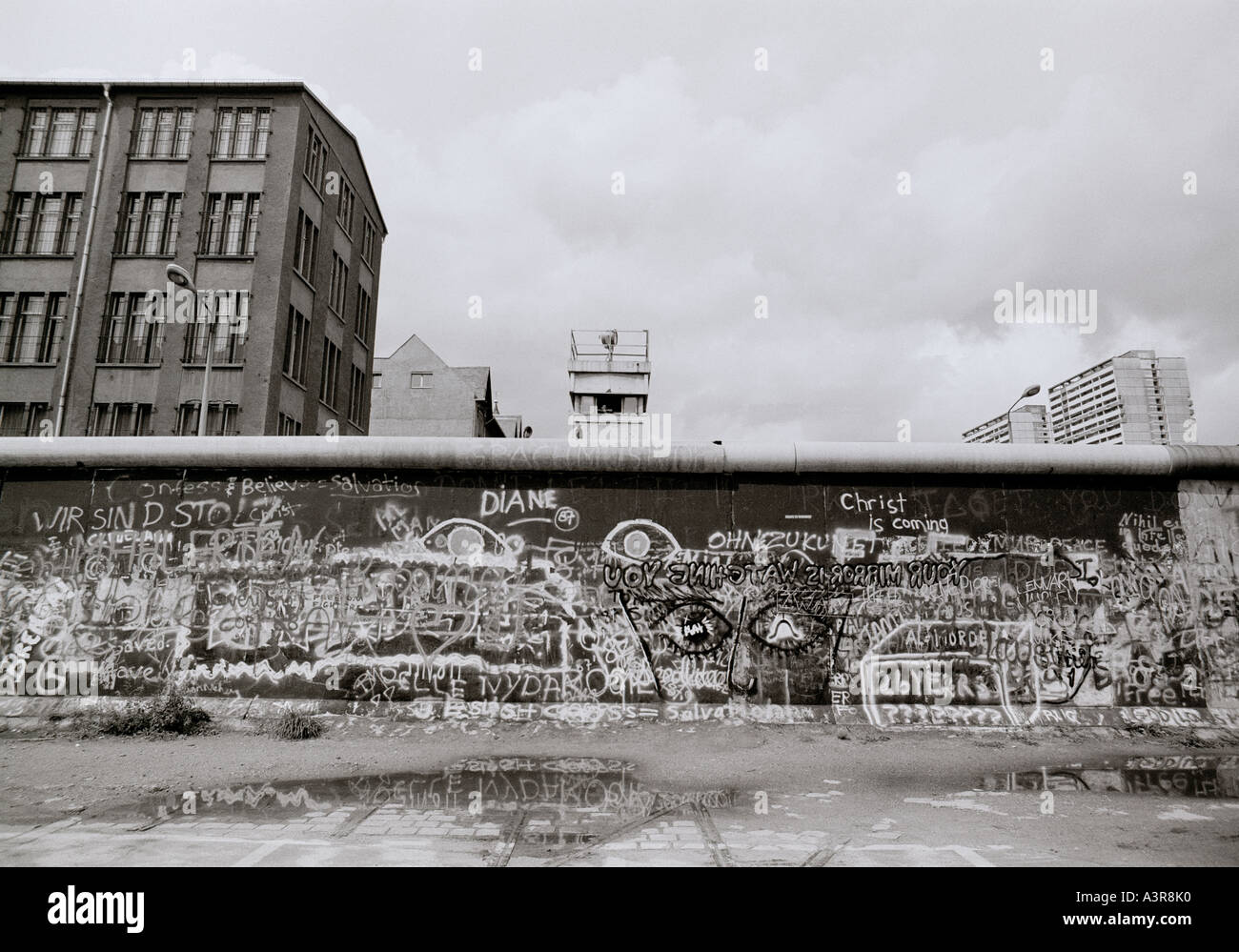 European History. The historical Berlin Wall in West Berlin in Germany ...