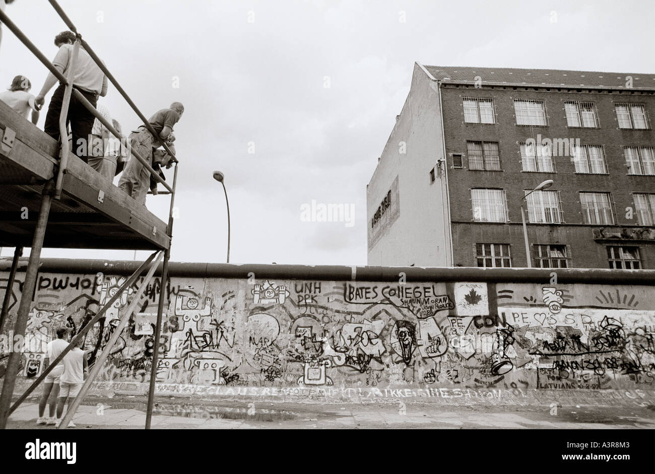 European History. The historical Berlin Wall in West Berlin in Germany ...