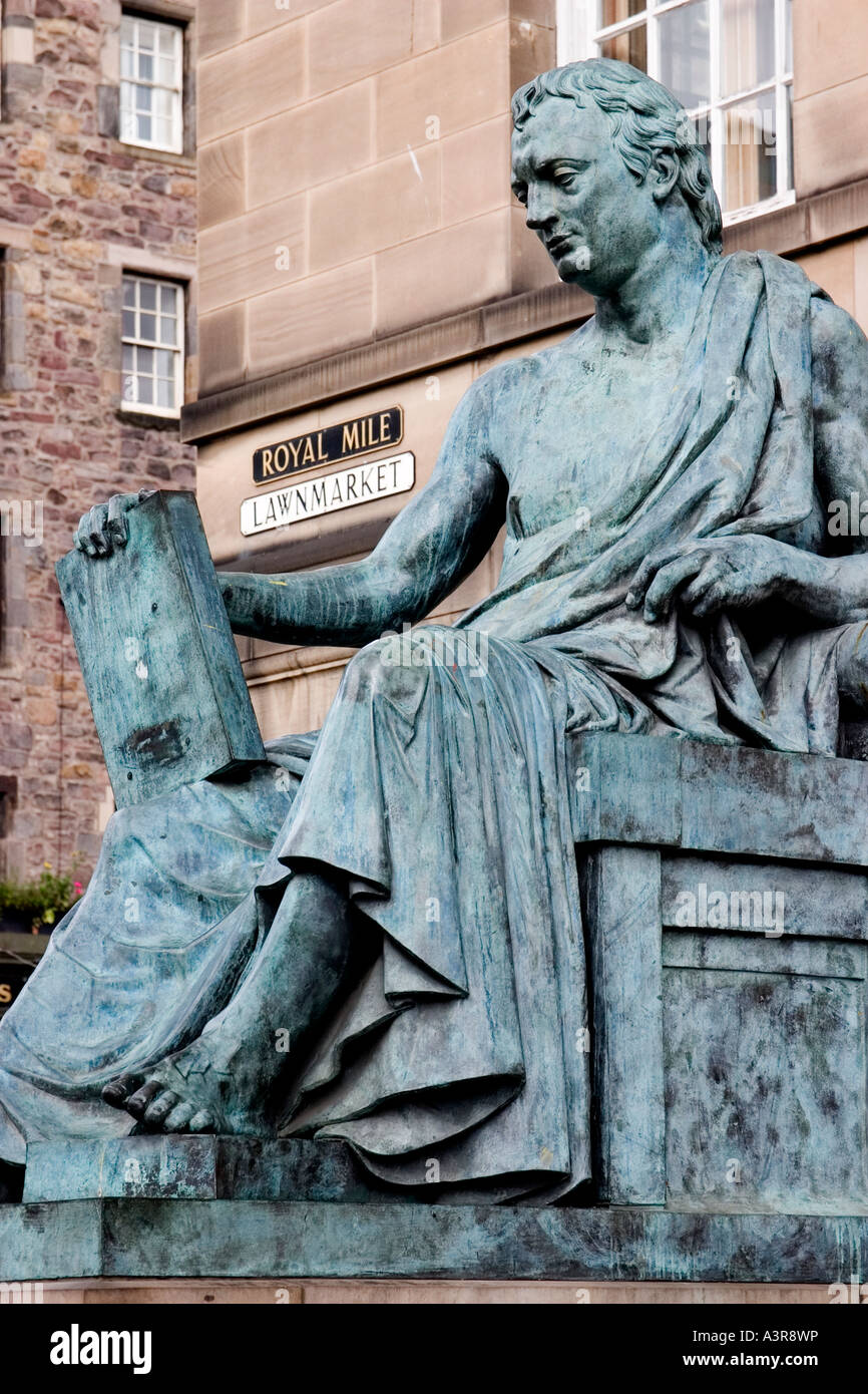 Statue of Scottish philosopher David Hume outside the High Court in ...