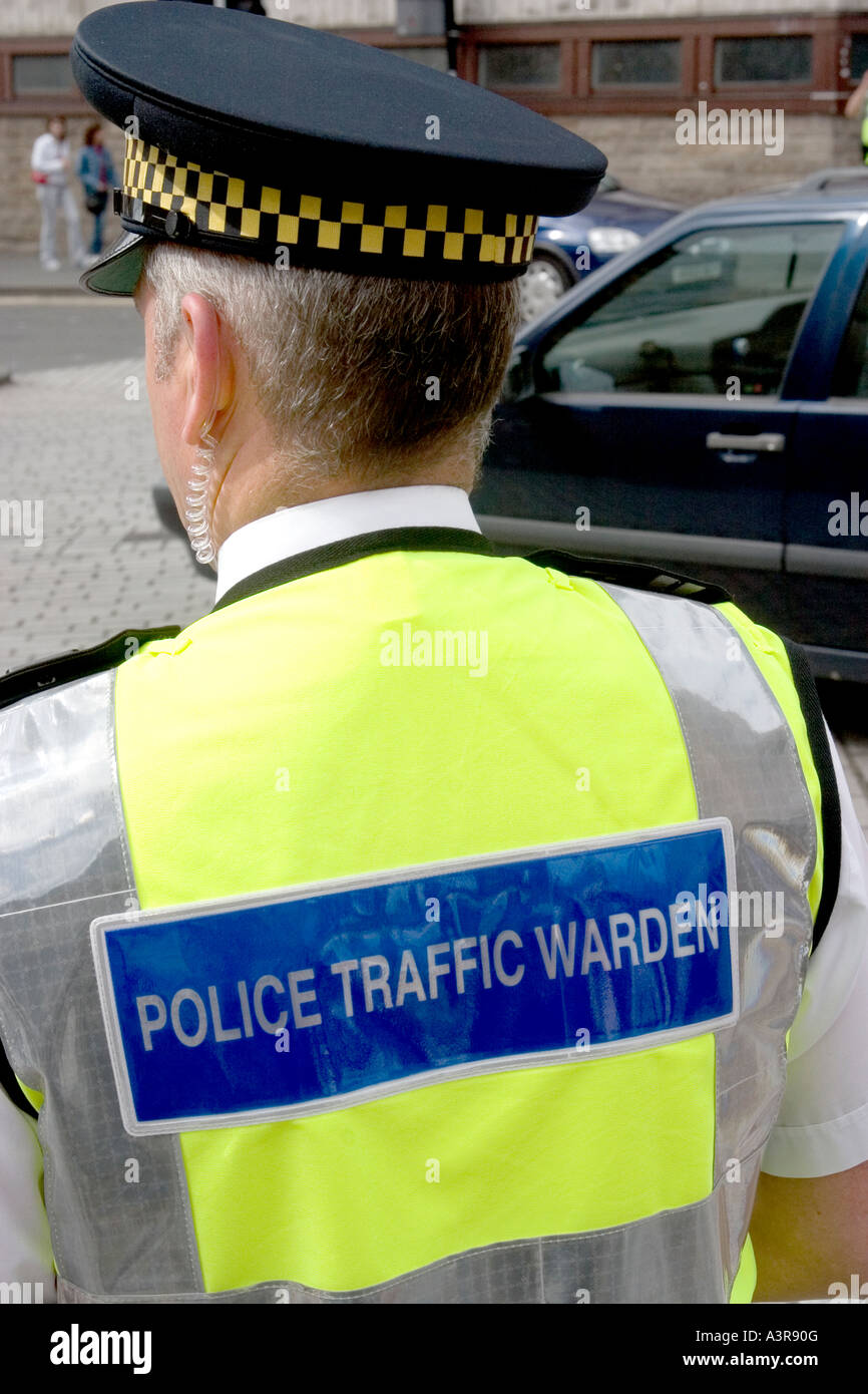Back view of a 'Police Traffic Warden' Stock Photo - Alamy