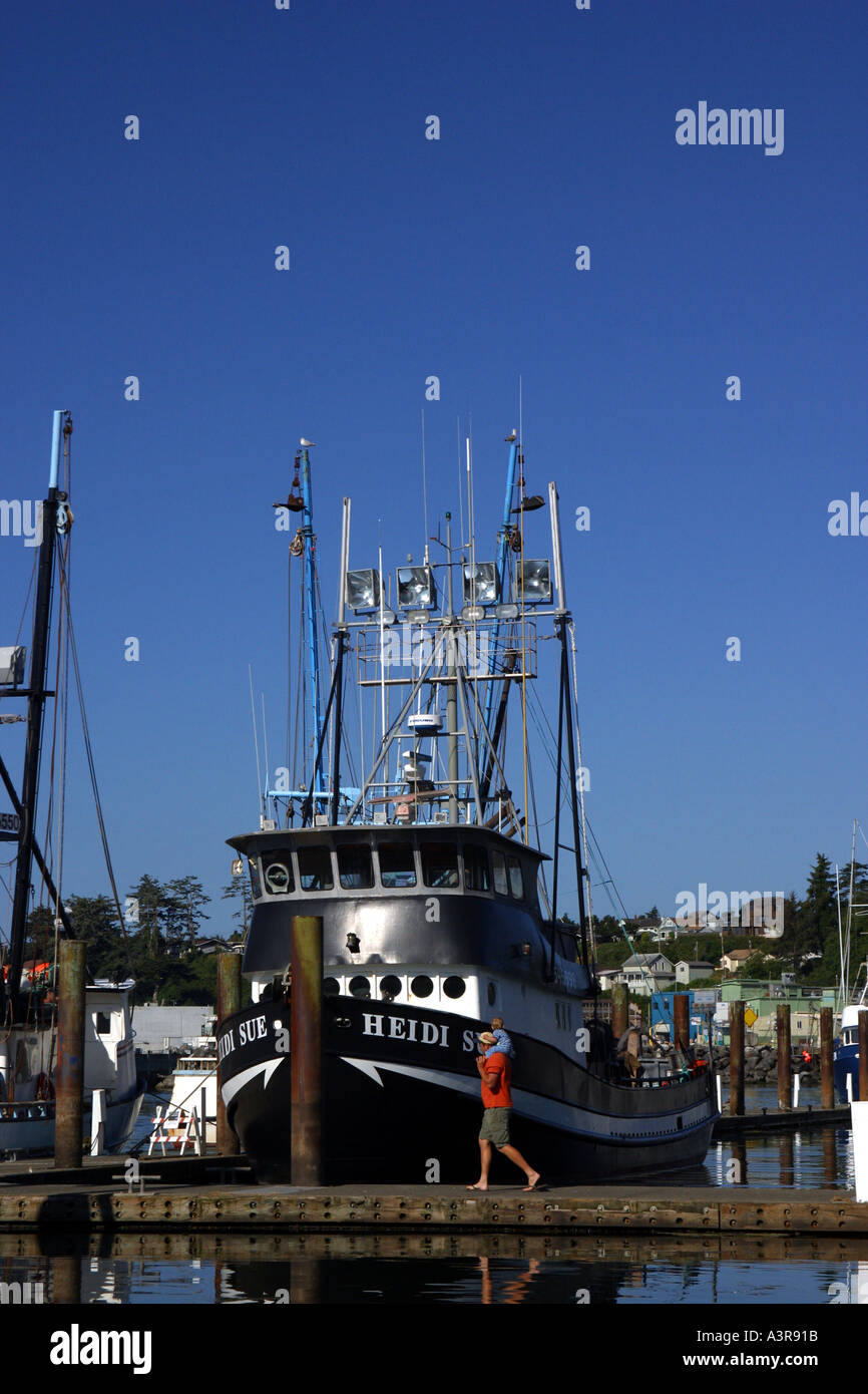 Fishing boats in the Port of Newport Oregon Stock Photo - Alamy