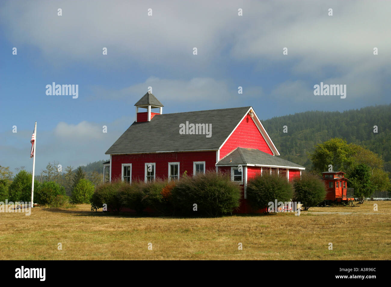 Stone Lagoon Schoolhouse in Orick California Stock Photo - Alamy
