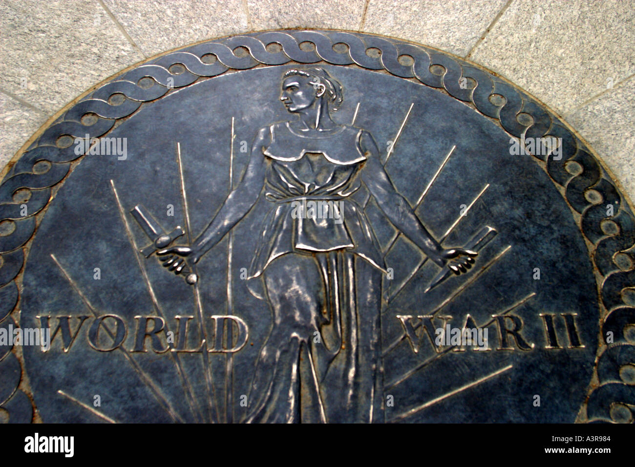 World War II Memorial placard Stock Photo - Alamy