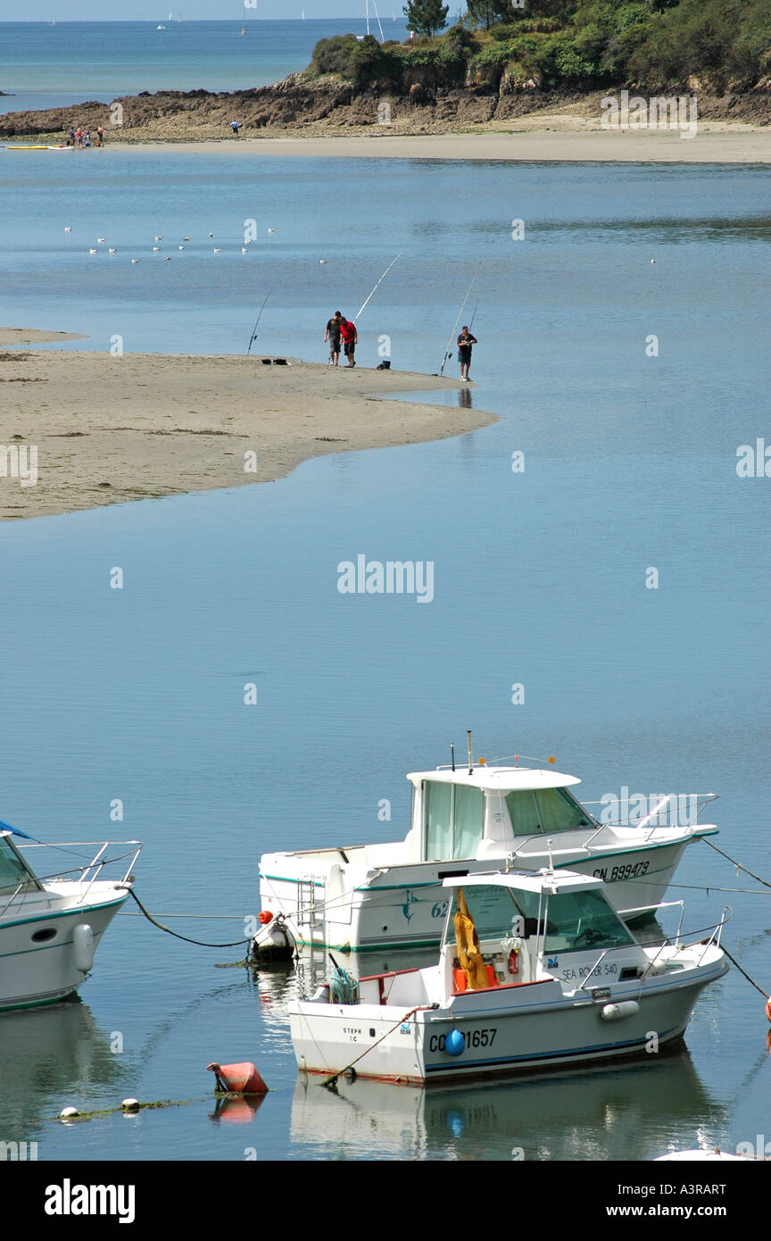 Riec Belon river Finistere Bretagne France Stock Photo - Alamy