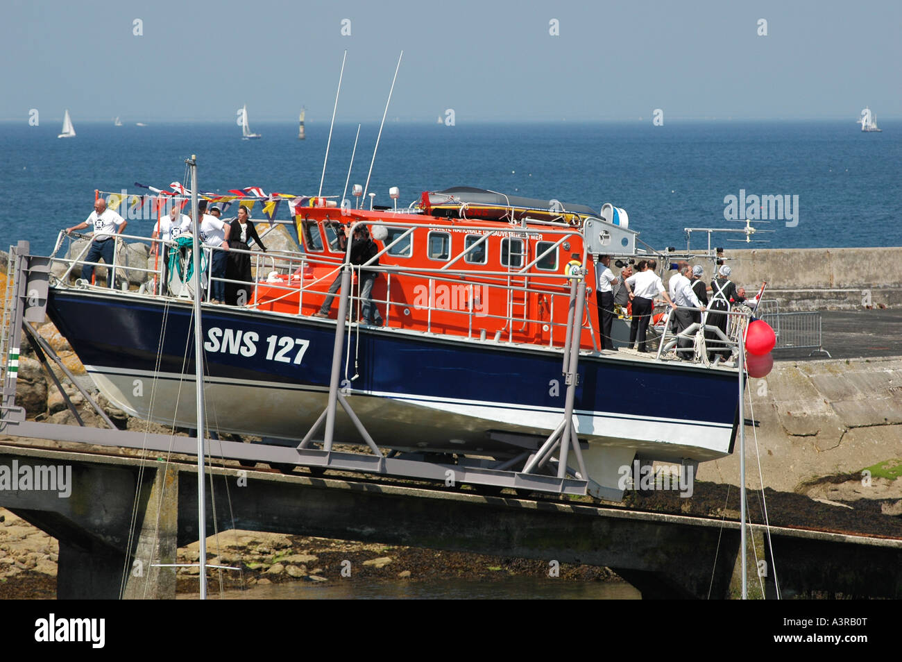 Trevignon Finistere Bretagne France Pointe de Trevignon SNS lifeboat 14 ...