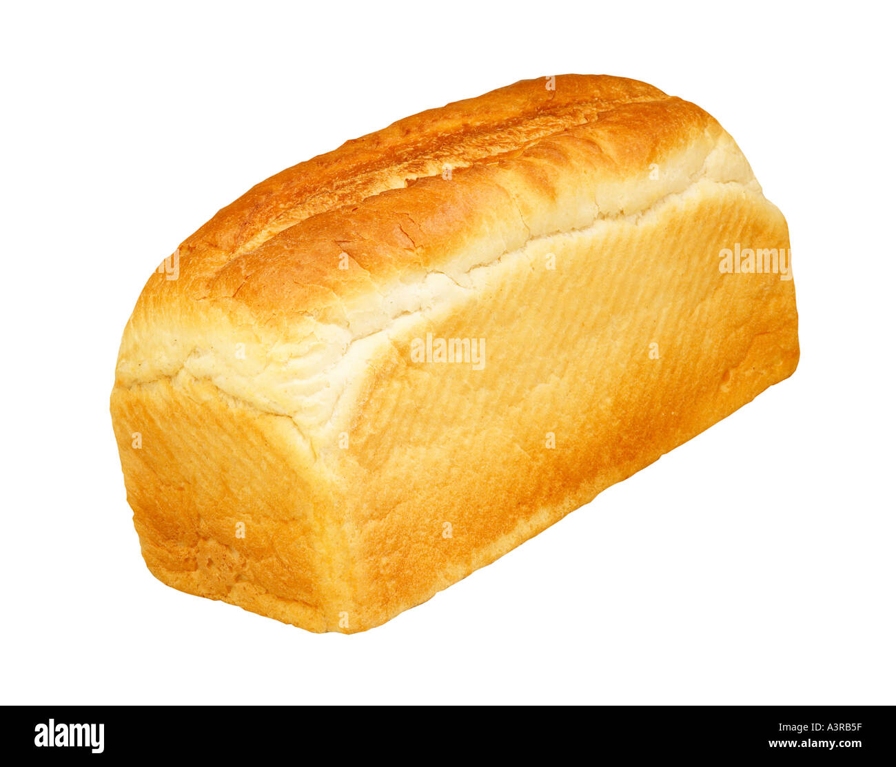 SINGLE LOAF OF WHITE BREAD ON WHITE BACKGROUND Stock Photo - Alamy