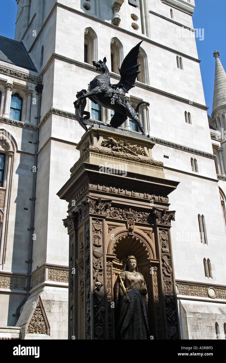 Temple Bar Gryphon London England UK Stock Photo - Alamy