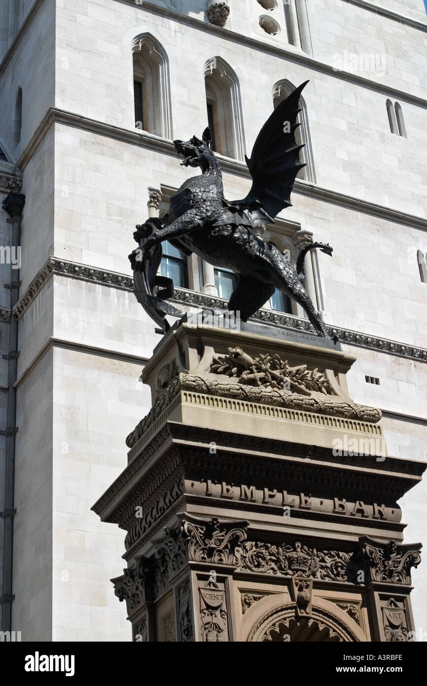 Temple Bar Gryphon London England UK Stock Photo - Alamy