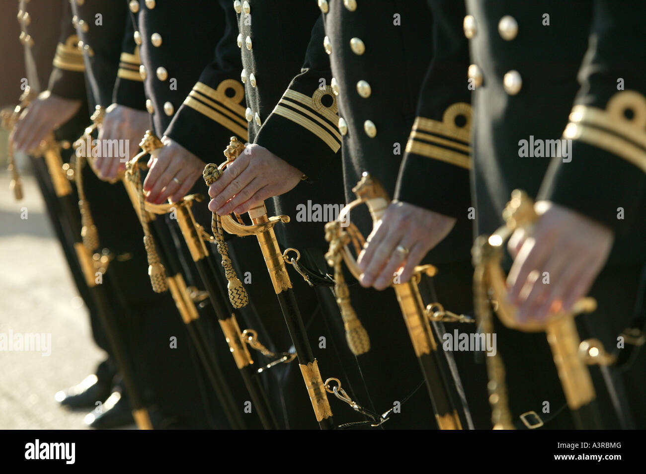 Naval officers on parade Stock Photo - Alamy