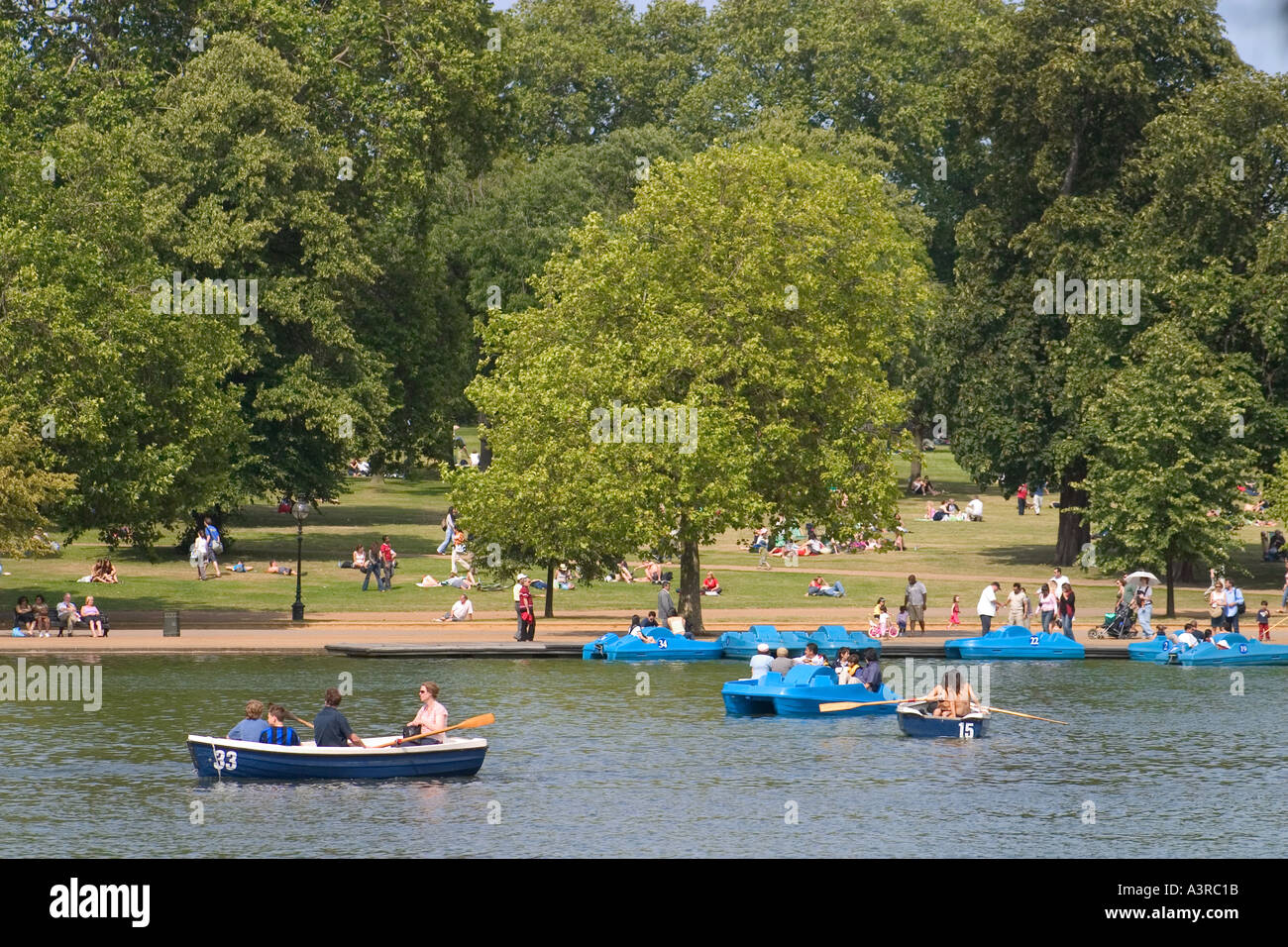 Boating on the Serpentine Hyde Park London England Stock Photo - Alamy