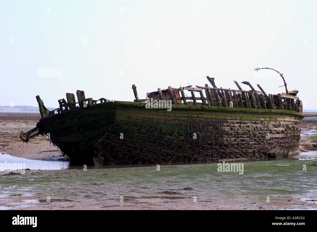 Second world war Mine Sweeper left on the foreshore of the swale in ...