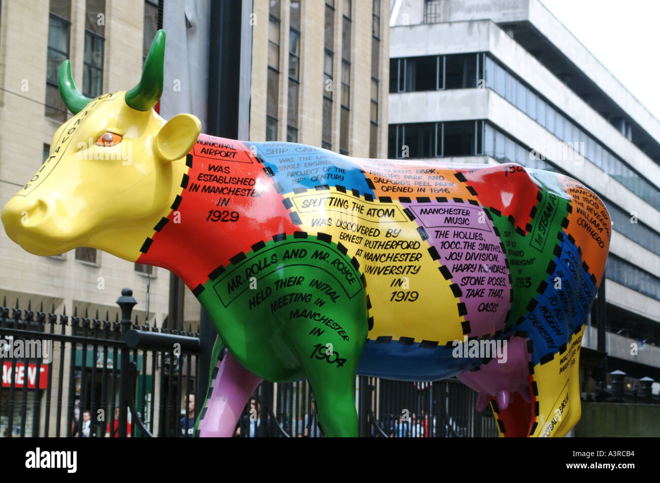 Cow Parade Manchester Stock Photo - Alamy
