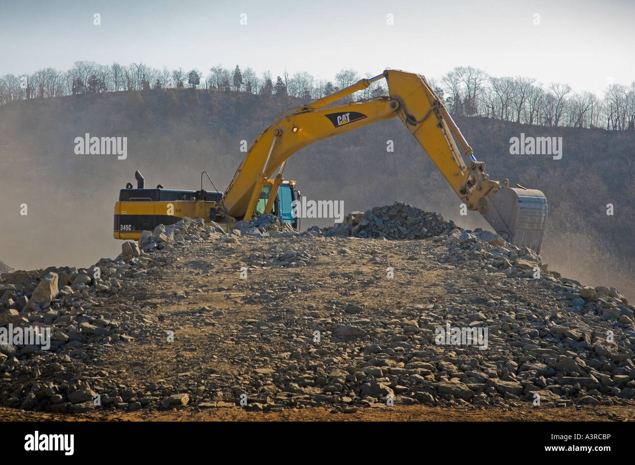 Earth moving equipment at a construction site Stock Photo - Alamy