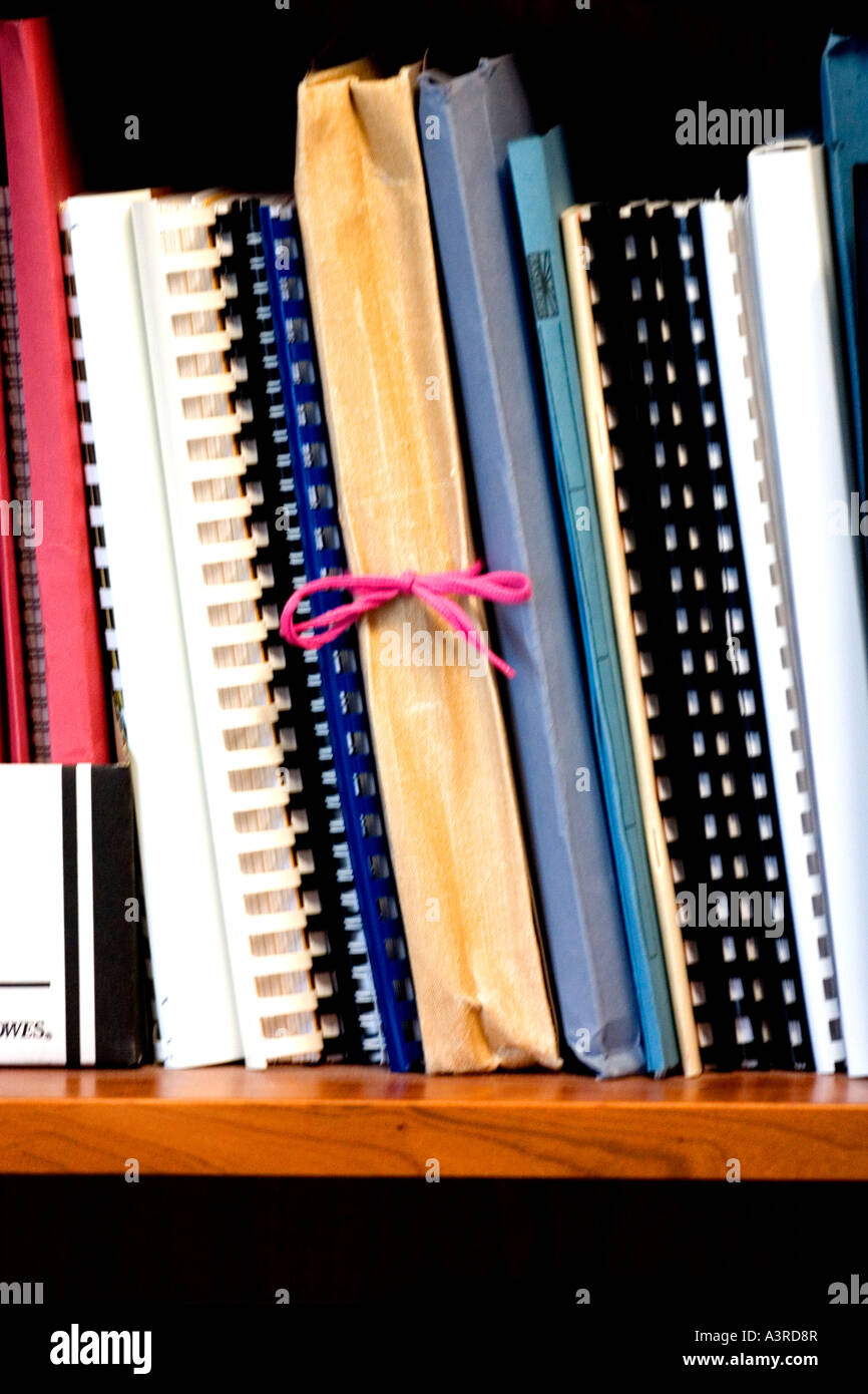 Reference books/notes in an office setting Stock Photo - Alamy
