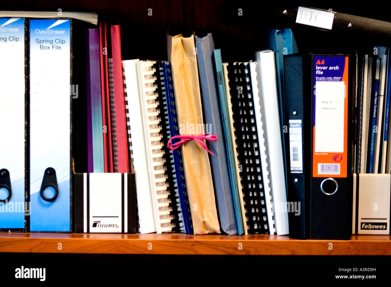 Reference books/notes in an office setting Stock Photo - Alamy