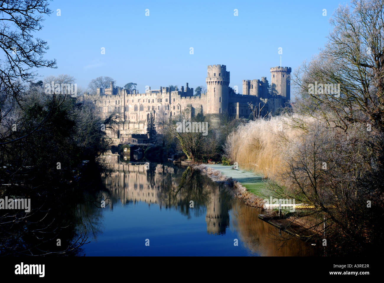 Warwick castle in winter warwickshire hi-res stock photography and ...