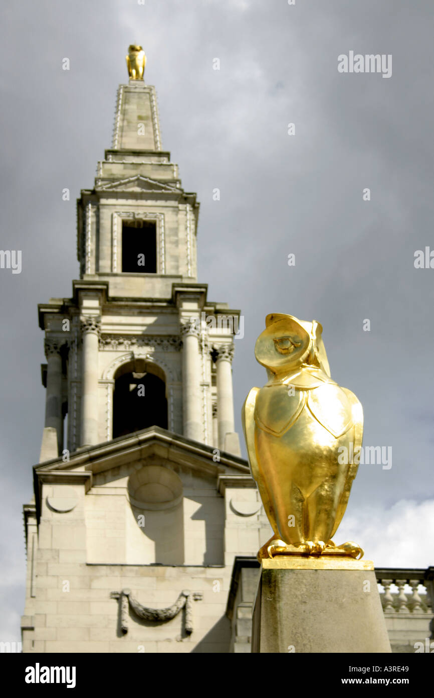 The wise owl symbol of Leeds as seen in Millenium Square next to the ...