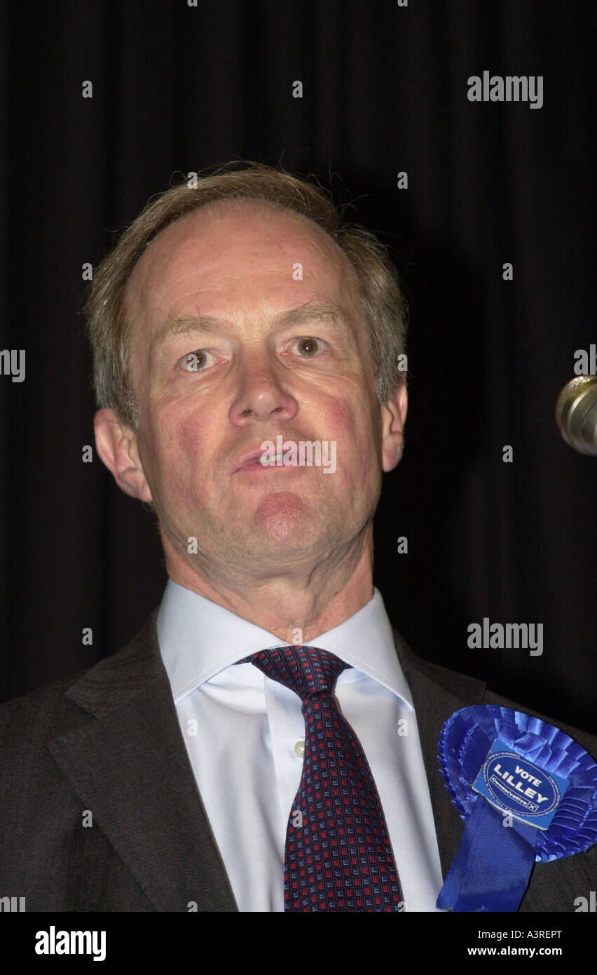 Hitchin Harpenden MP Peter Lilley on election night May 5th 2005 Stock ...