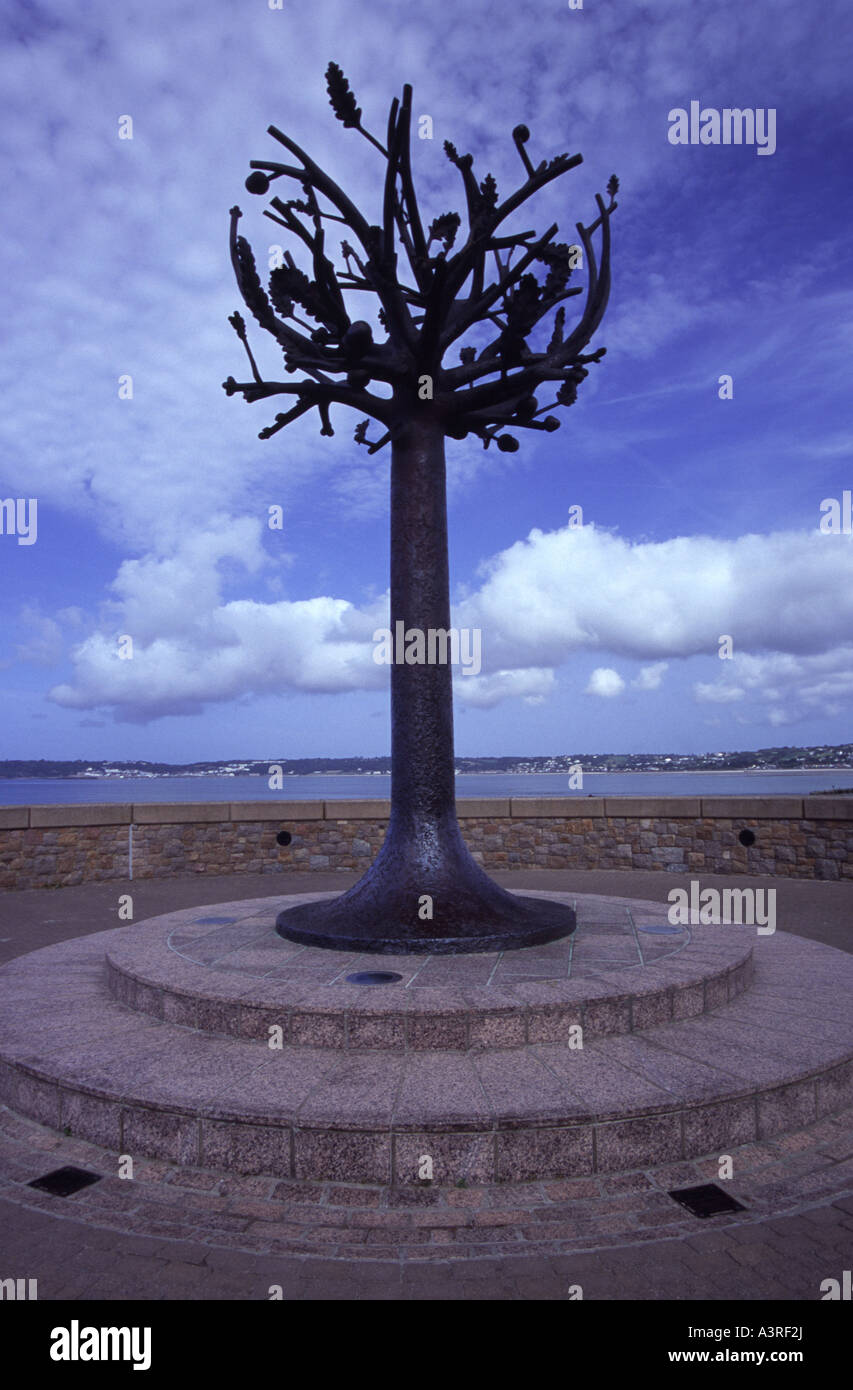 The Freedom Tree Sculpture, St Helier, Jersey, Channel Islands Stock ...