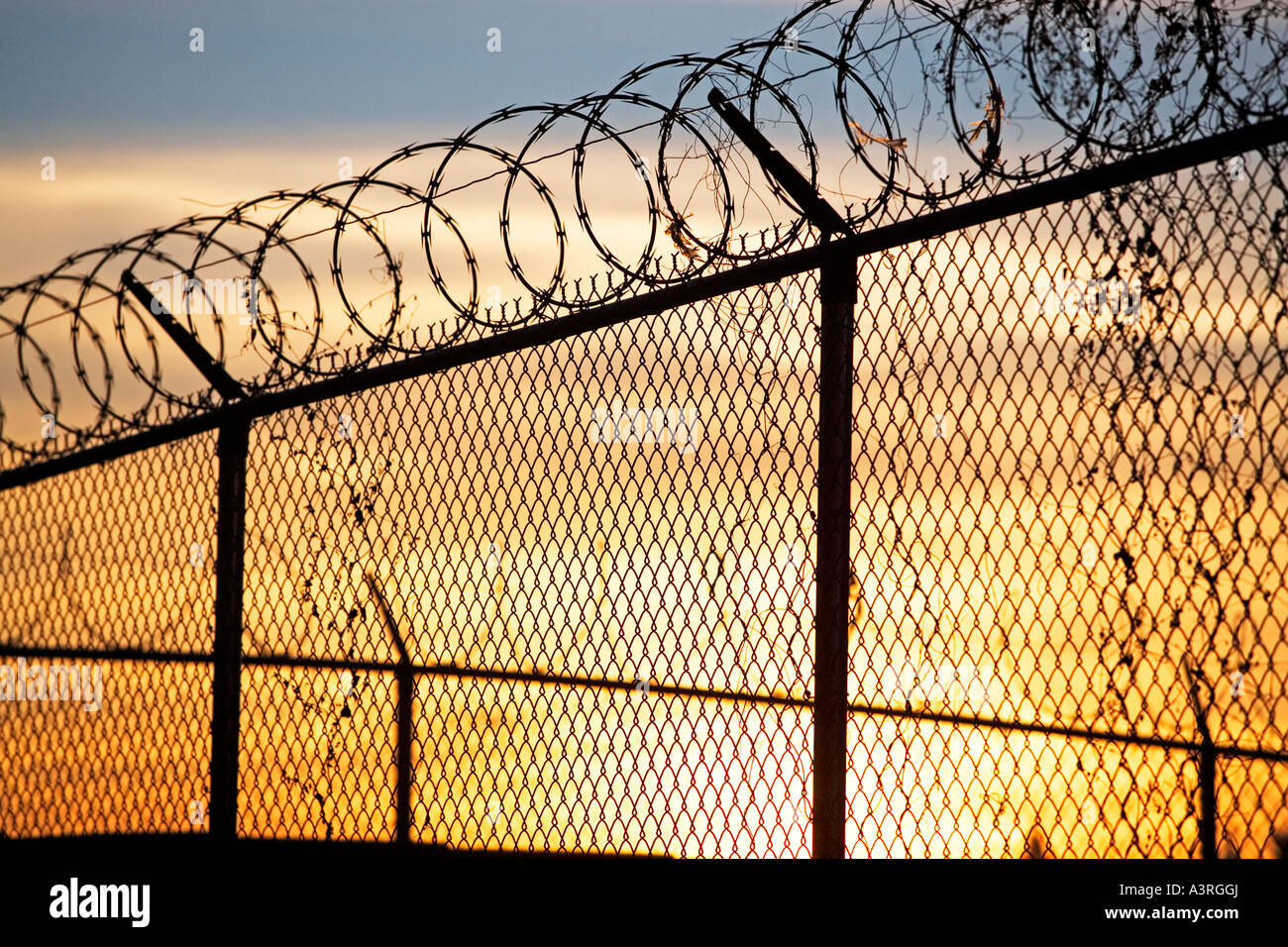 RAZOR WIRE, BARBED WIRE Stock Photo - Alamy