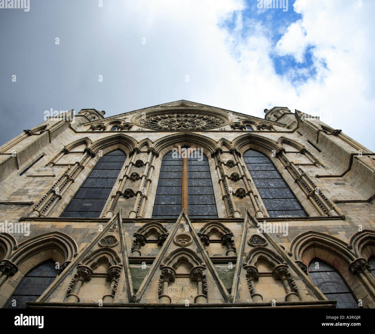 The windows of York Minster viewed from below Stock Photo - Alamy