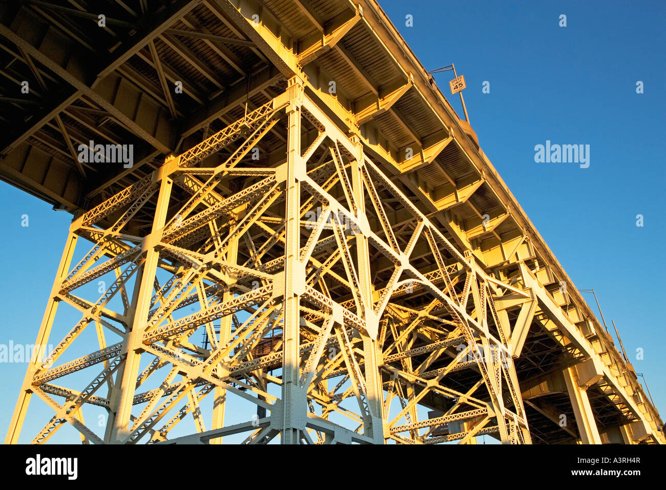 Road signs over overpass hi-res stock photography and images - Alamy