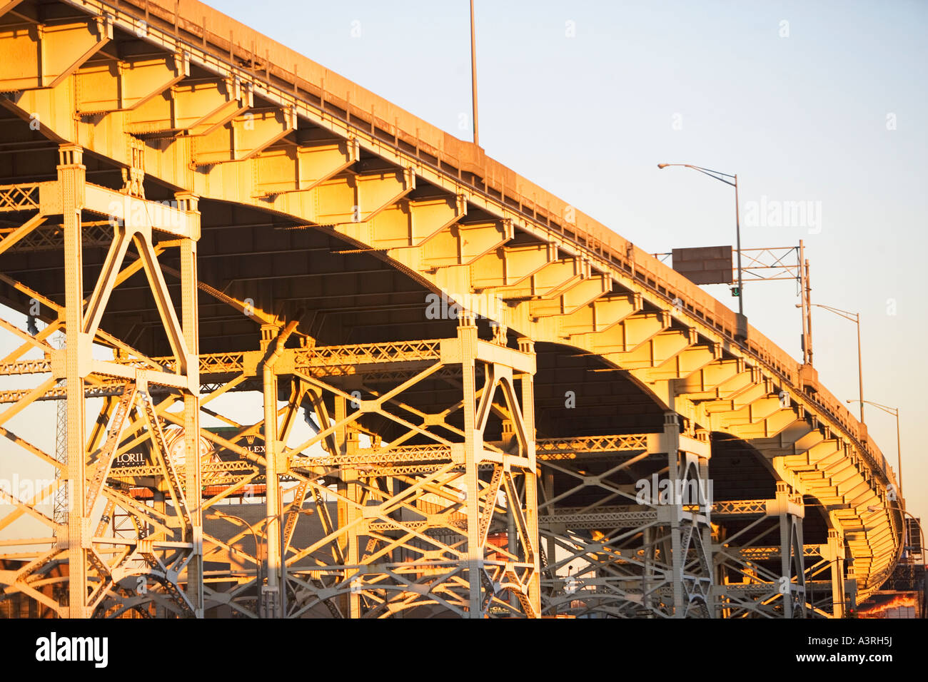 Road signs over overpass hi-res stock photography and images - Alamy