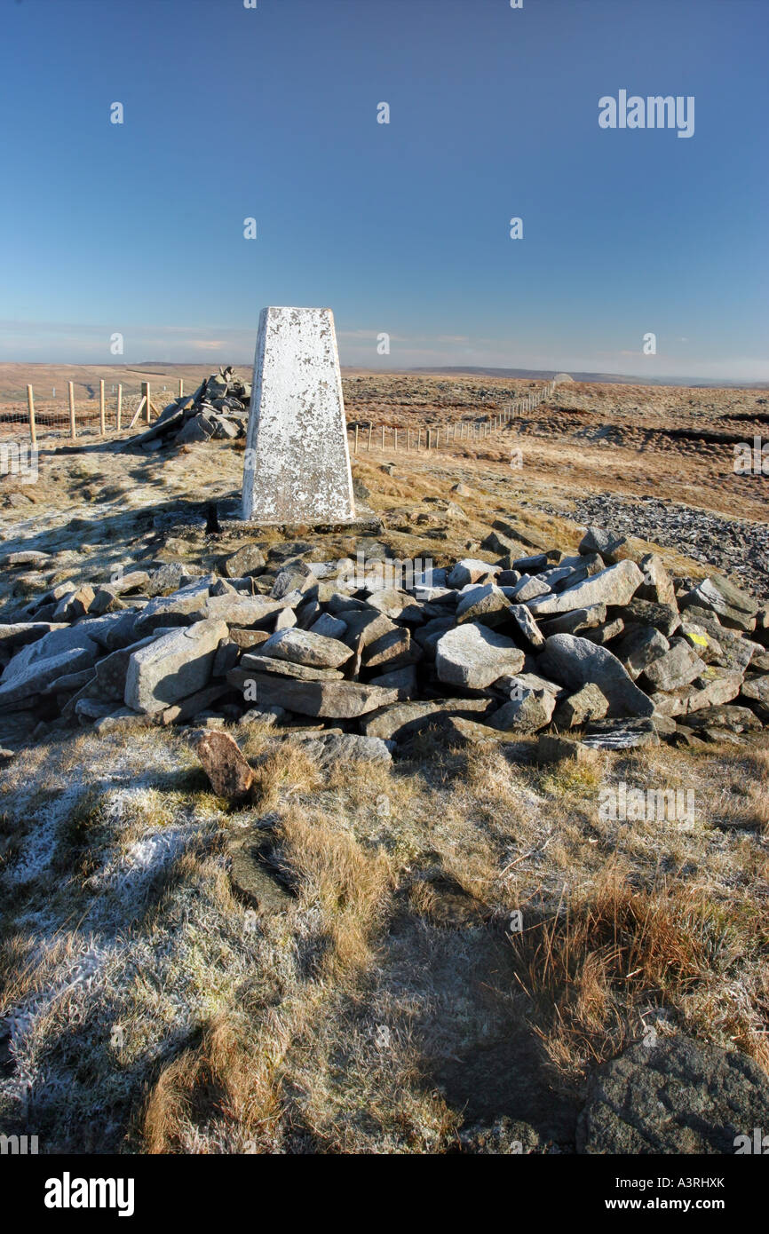 Summit Trig Point Great Stony Hill Near Coldberry End Upper Teesdale ...