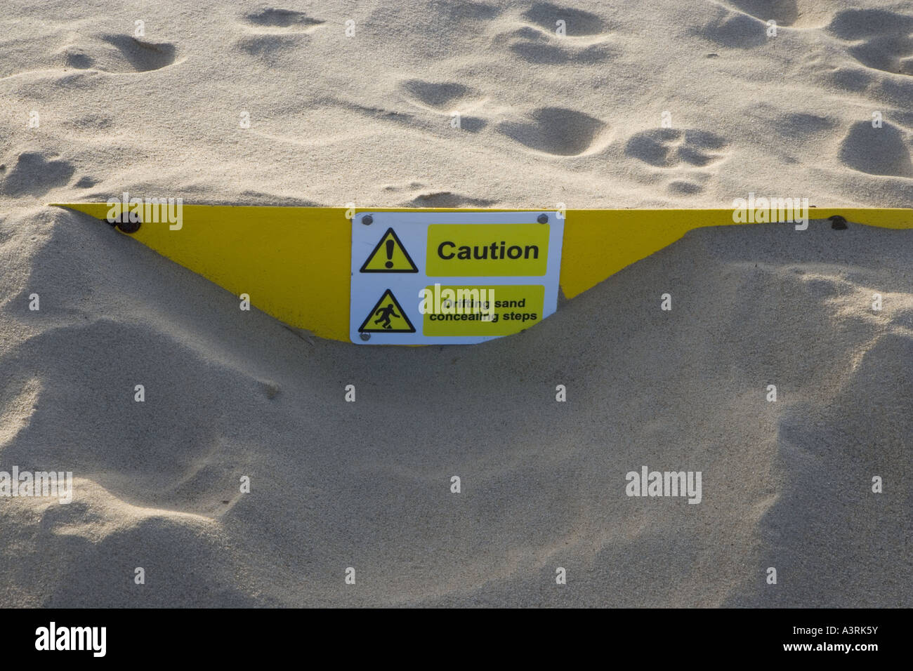 Drifting Sand Sign Norfolk UK Stock Photo - Alamy
