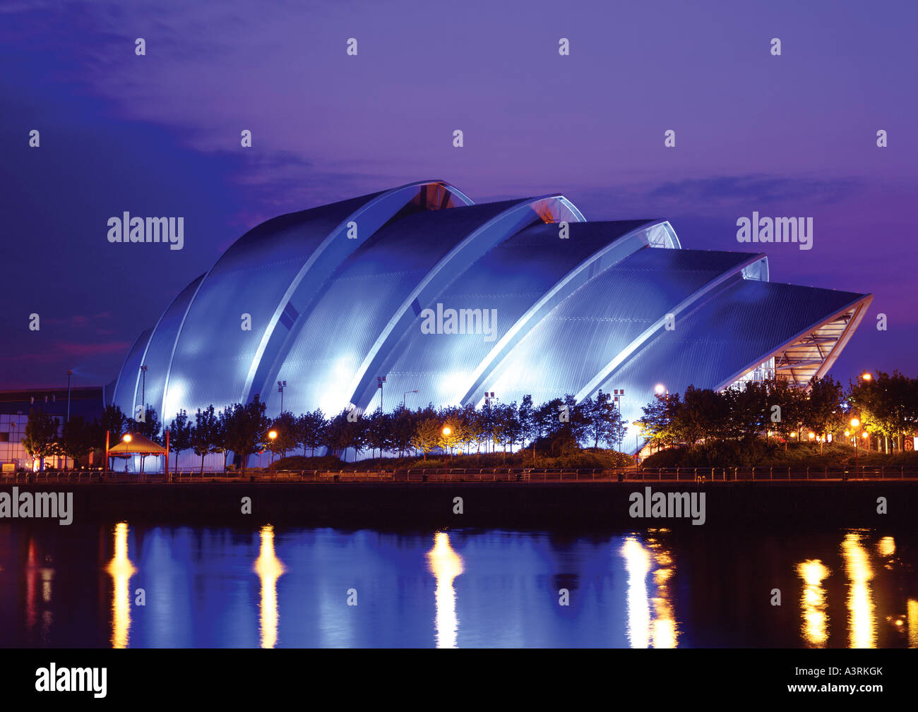 Glasgow's 'Armadillo' at night Stock Photo - Alamy