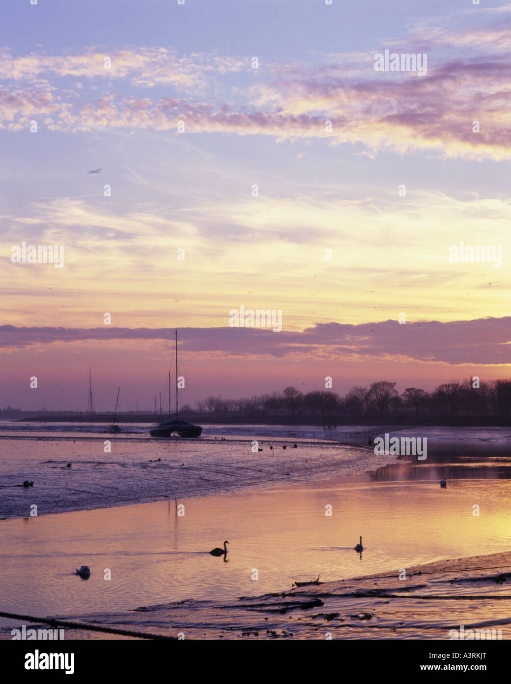 Dawn at Maldon Estuary, Essex Stock Photo - Alamy