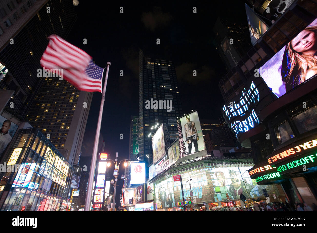 The American flag at Times Square New York USA Stock Photo - Alamy